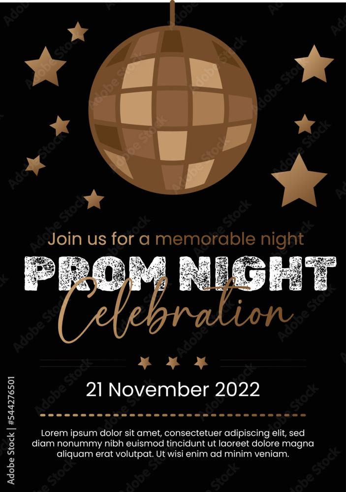 Prom night 2023 poster design Celebrate prom 2023 seniors Stock Vector ...