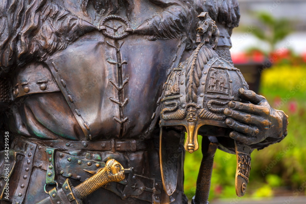 Russia, Samara region, September 2021: sculptures of a Scandinavian ...