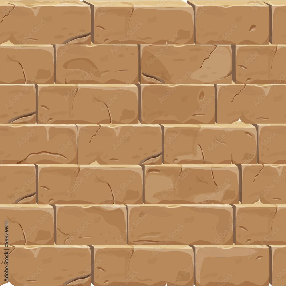 Vecteur Stock Stone wall from bricks, rock, game background medieval in ...