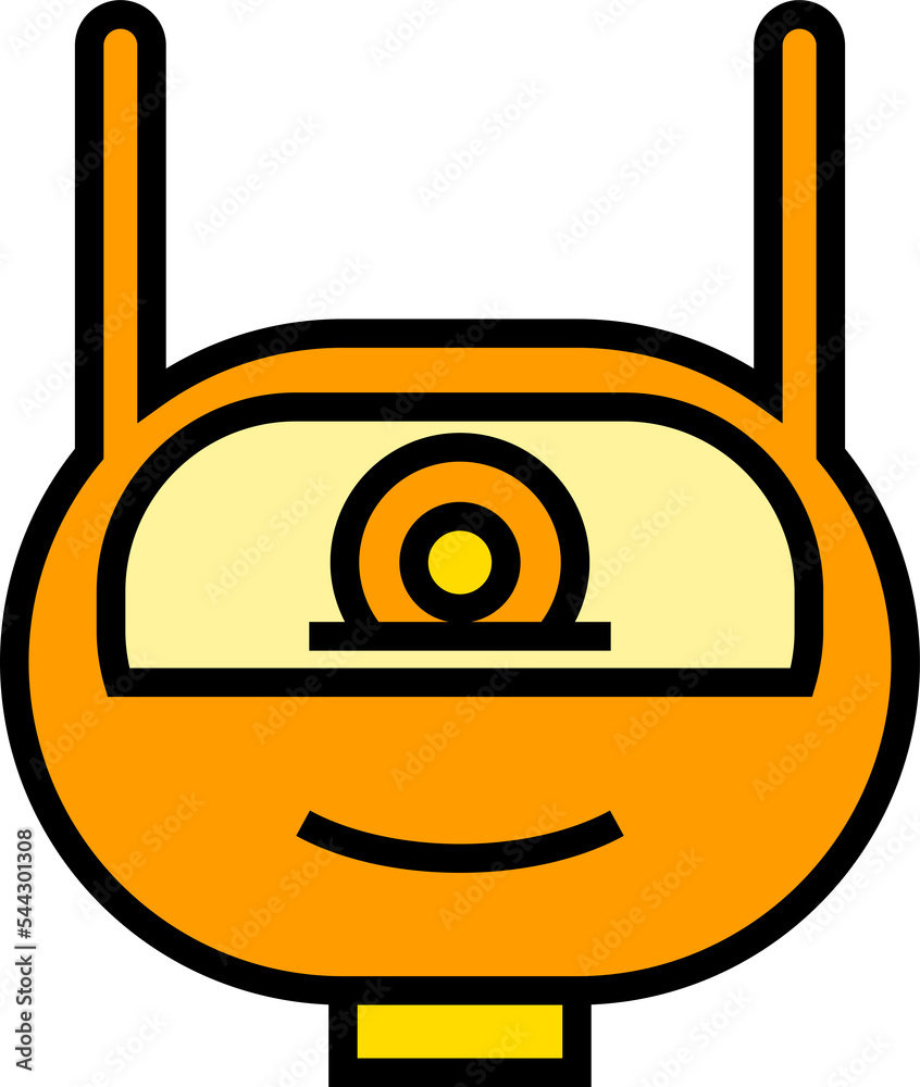 cartoon robot face avatar Stock Illustration | Adobe Stock