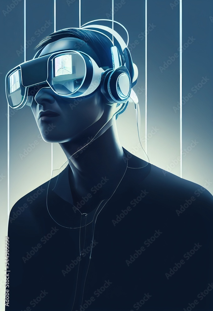 A fictional person, not based on a real person. Portrait of a sci-fi ...