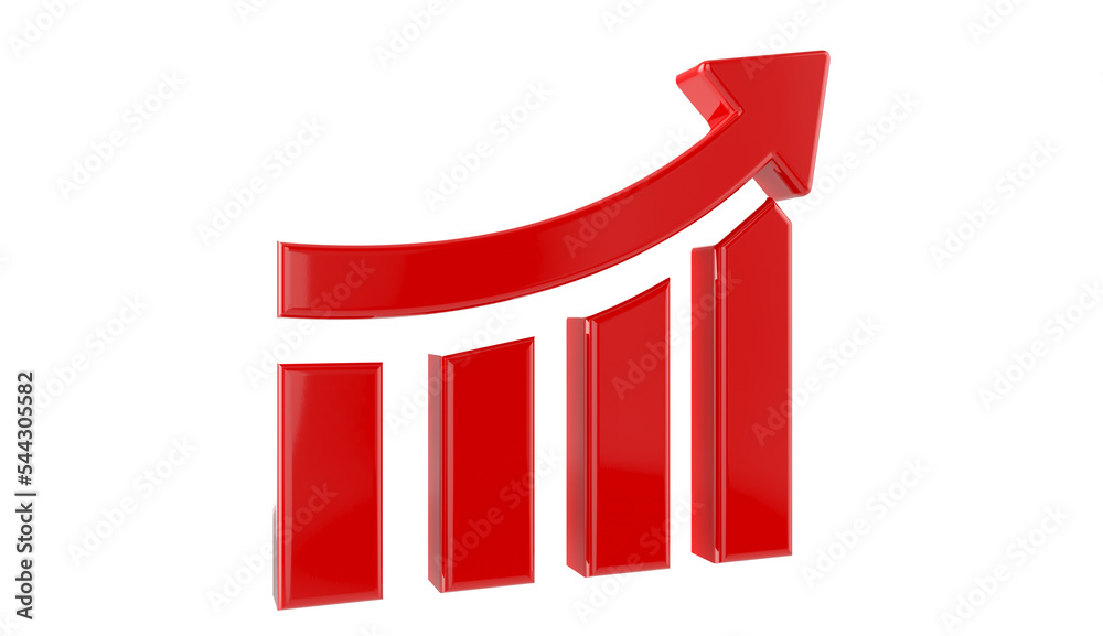 Growing graph set. Business chart with arrow. Growths chart collection ...