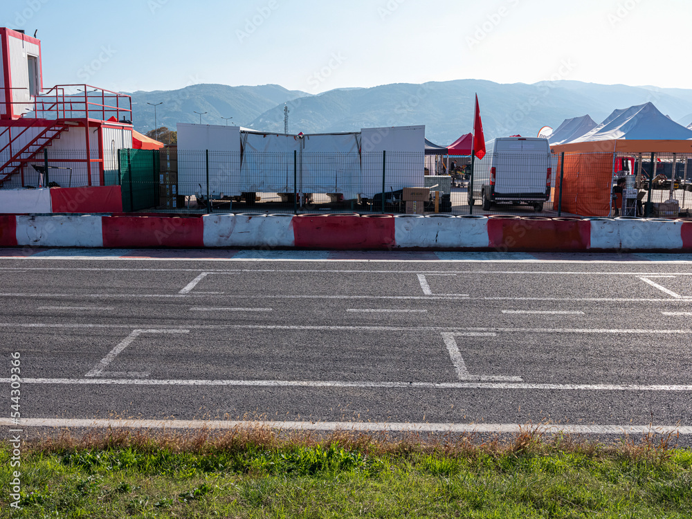 motorsport race track, front view. kocaeli gulf race track Stock Photo ...
