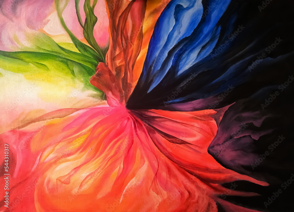 Flower petals. abstract flower petal painting plastic bag texture using ...