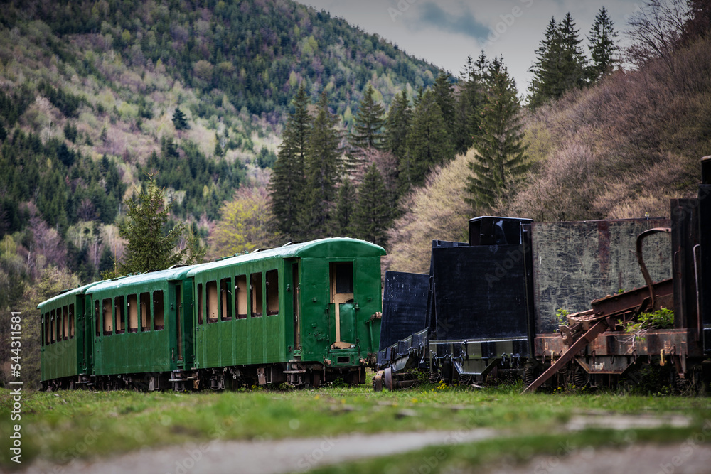 Details of an old train set, true history, forgotten. Stock Photo ...