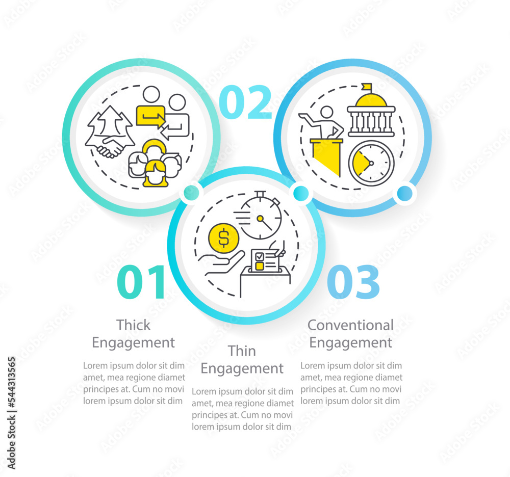 Common form of social engagement circle infographic template. Boost to ...