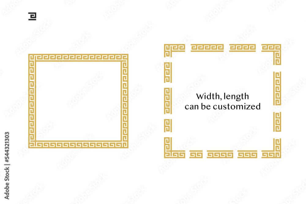 Greek frame border illustration vector patterns 4 ,eps file can edit ...