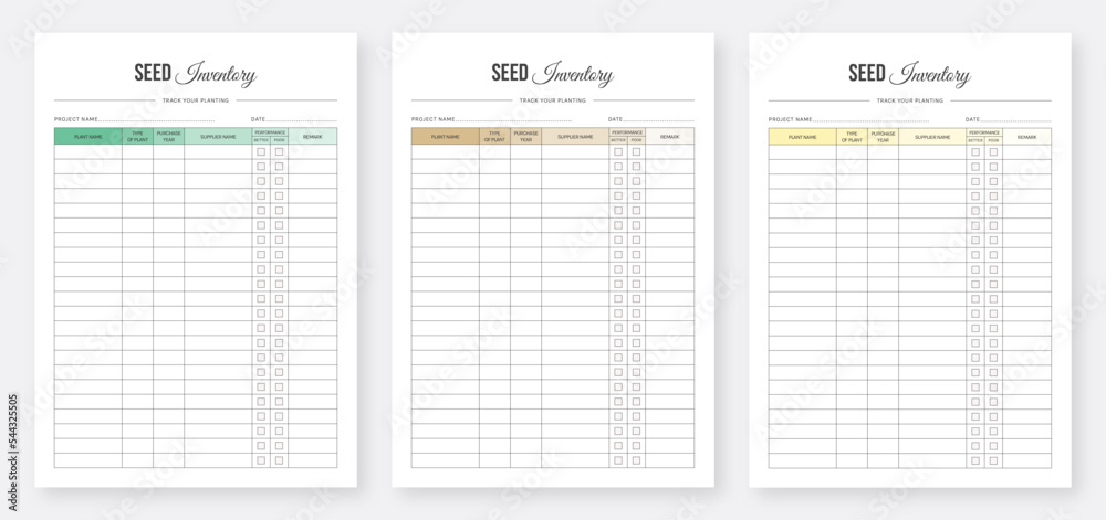 Garden Planner Template Design. Printable Garden Journal. Seed ...