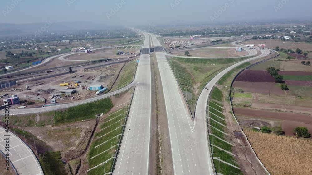 Drone shot of travelling forward on the Interchange section of ...