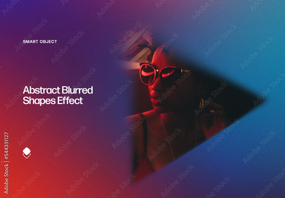 Abstract Blurred Shapes Photo Effect Mockup Stock Template | Adobe Stock
