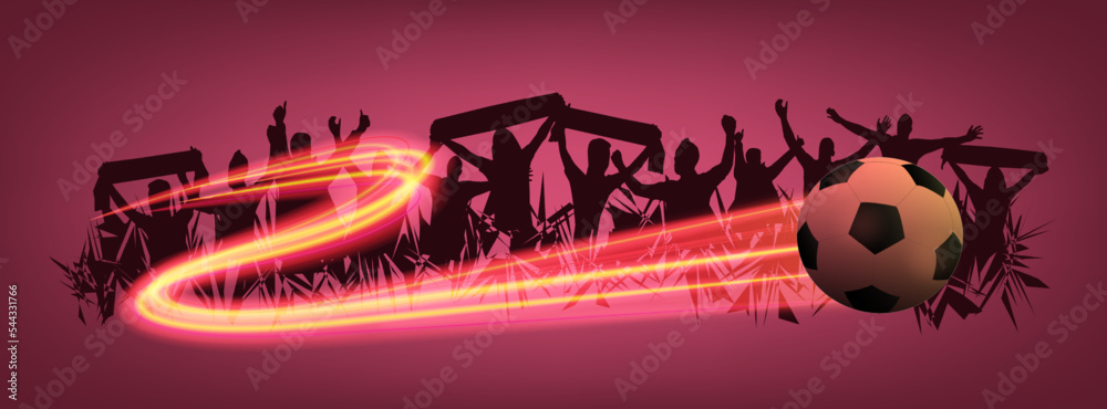 cheering football banner. Business Presentation Vector Template use for ...