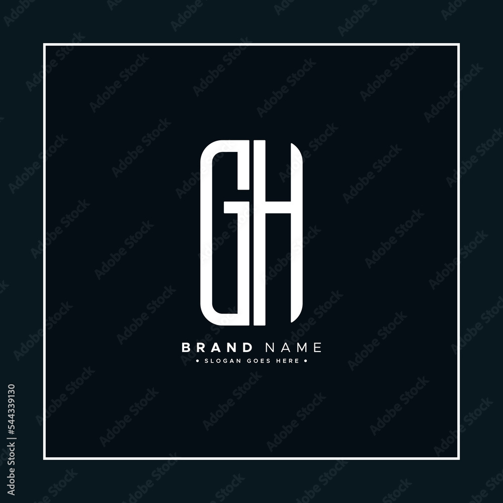 Vector Template for Initial Letter GH Logo - Elegant Monogram Logo for ...