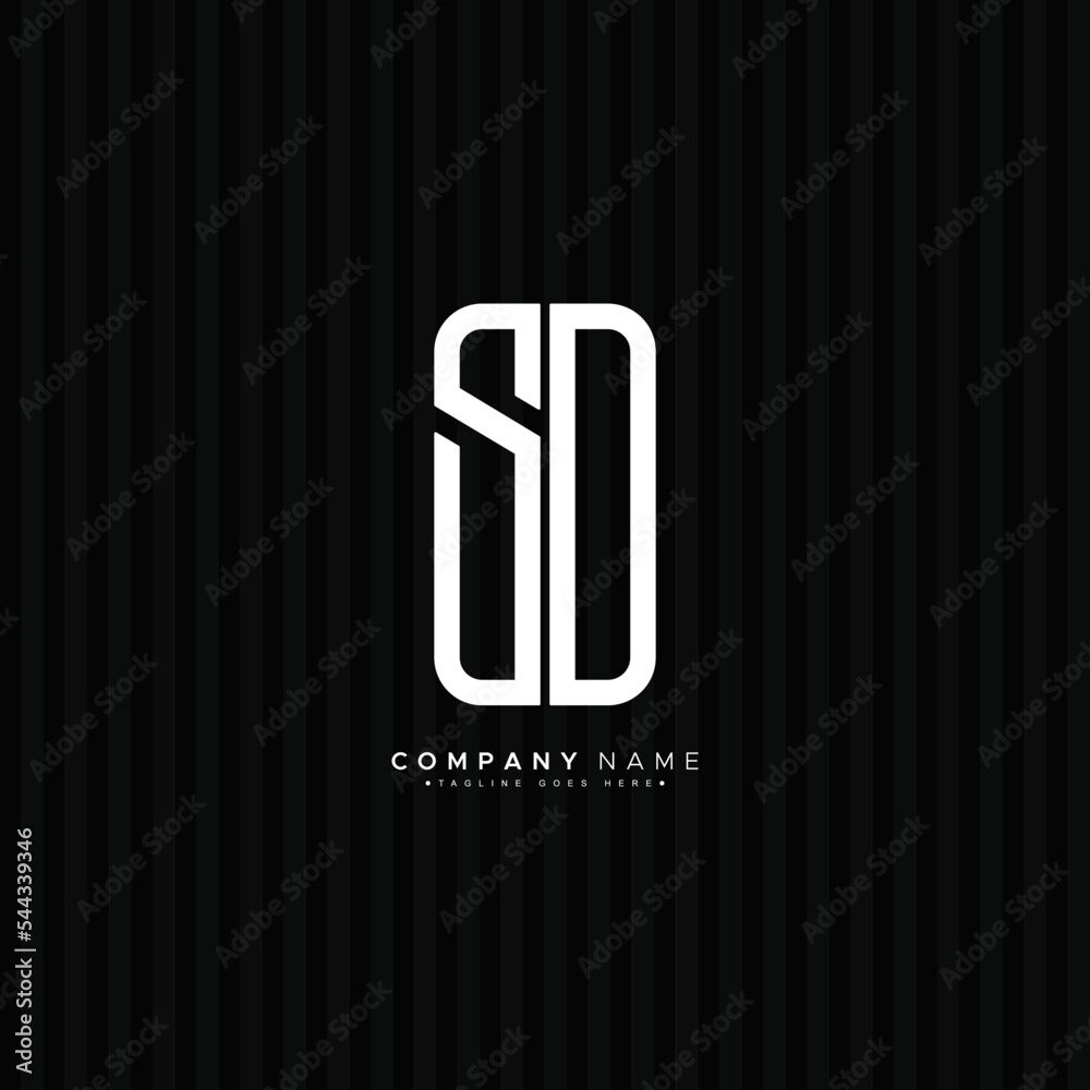 Abstract Letter SD Logo - Initial Monogram Template for Alphabet S and ...