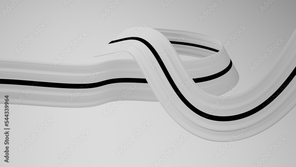 Close-up render of the twisted ribbon of the Taliban flag, the national ...