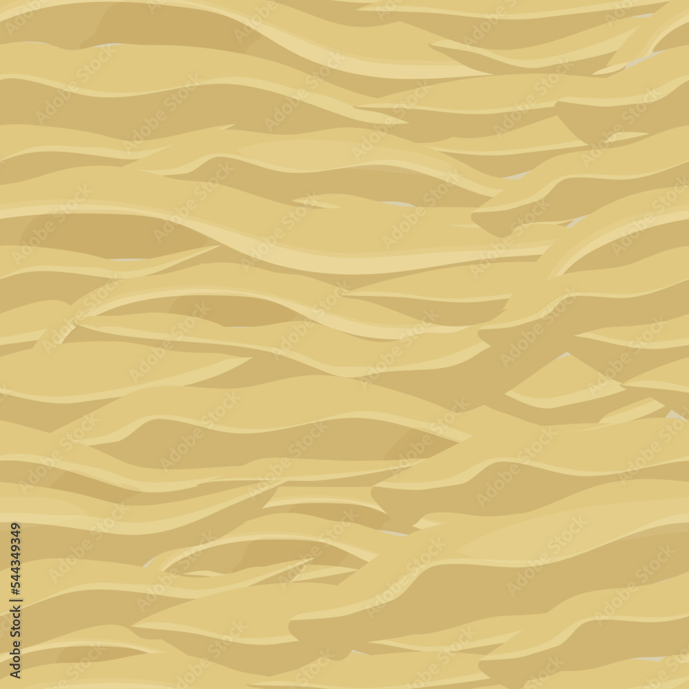 Sand texture, seamless background in cartoon style, game decoration, ui ...