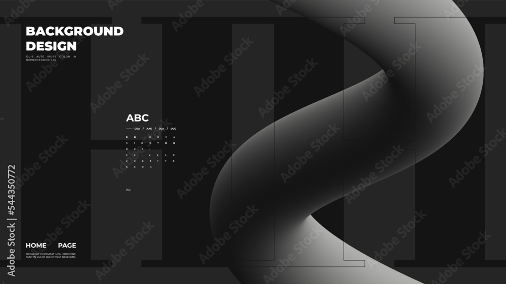 Abstract web page, homepage, landing page concept. Strict and discreet ...