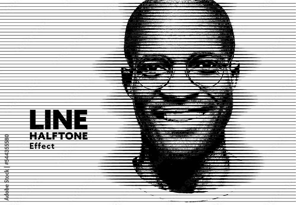Line Halftone Effect Stock Template | Adobe Stock