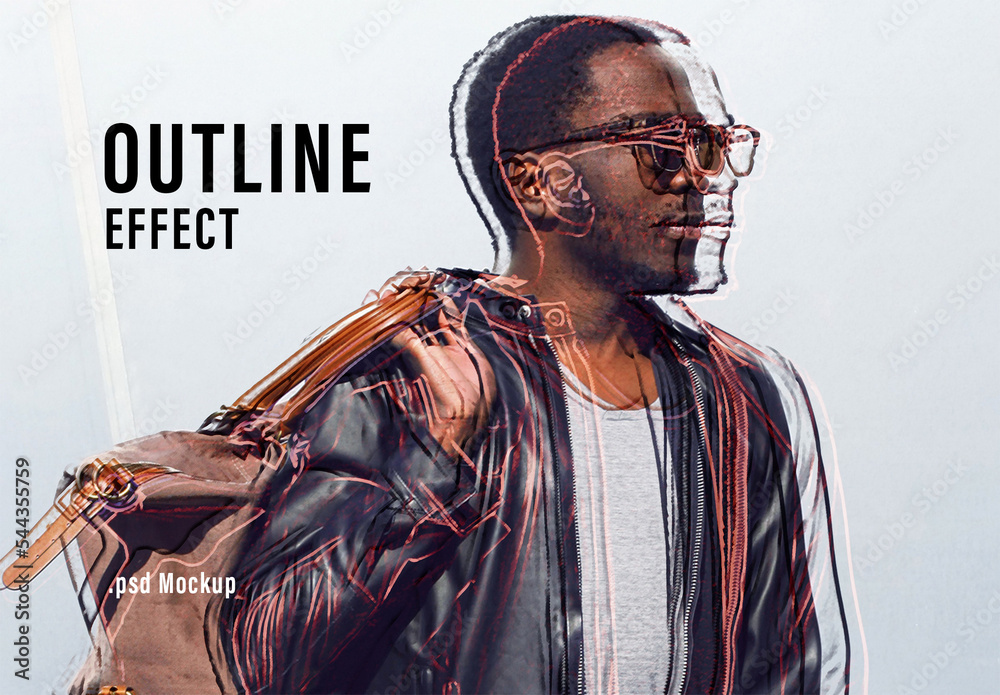 Outline Photo Effect Stock Template | Adobe Stock