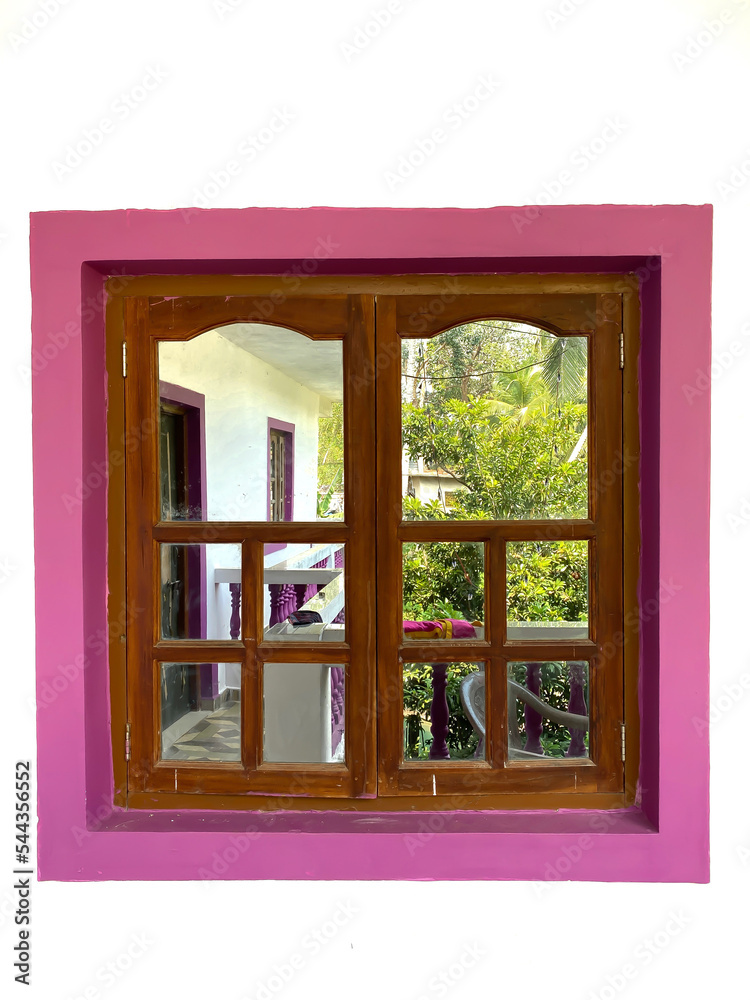 Window with beautiful shutters in the guesthouse Stock Photo | Adobe Stock