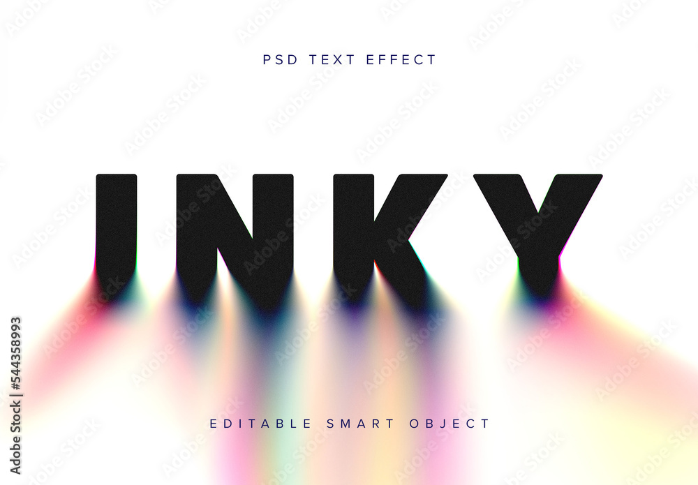 Colourful Ink Bleed Text Effect Mockup Stock Template | Adobe Stock