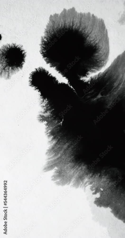 Vertical video. Ink water splash. Reveal transition. Grunge overlay ...