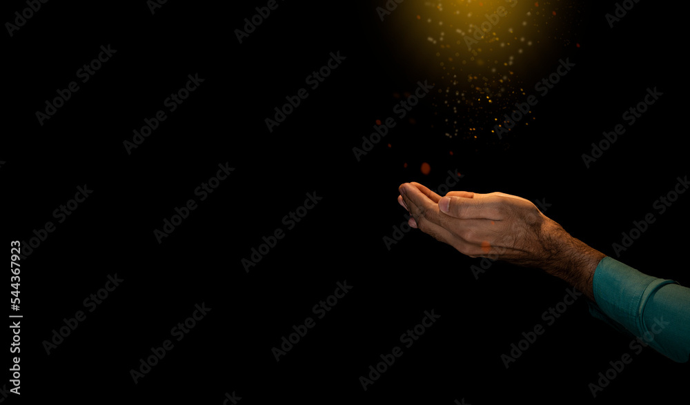 Prayer worship theme, praying hands with faith in religion and belief ...
