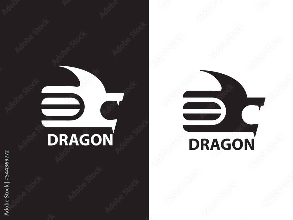 Dragon logo with Letter E vector and template Stock Vector | Adobe Stock
