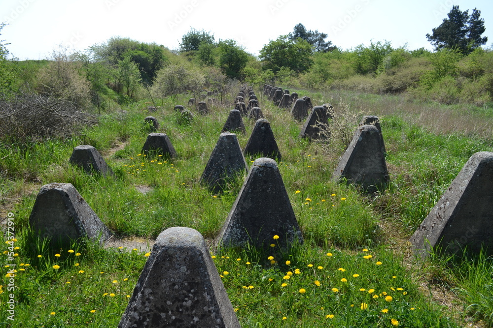 dragon teeth, artillery barrage, bunker, combat state, observation, war ...