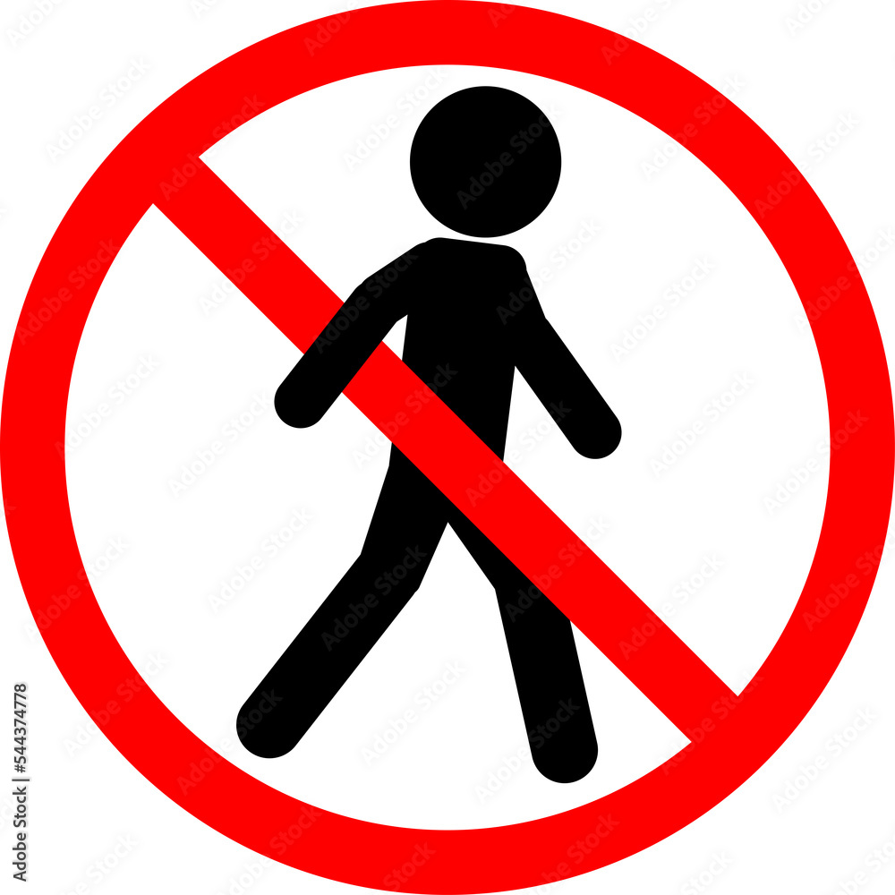Red circle vector isolated illustration of Do not entry, prohibited to ...