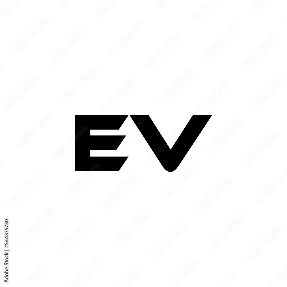 EV letter logo design with white background in illustrator, vector logo ...