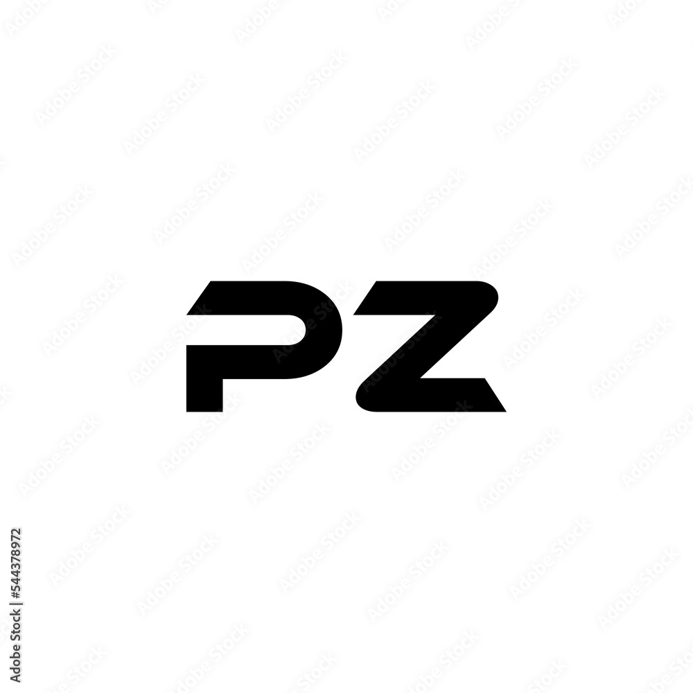 PZ letter logo design with white background in illustrator, vector logo ...