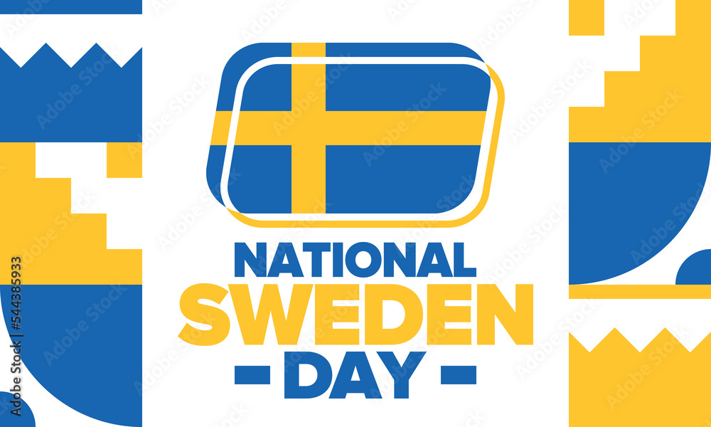 Sweden National Day. Celebrated annually on June 6 in Sweden. Happy ...