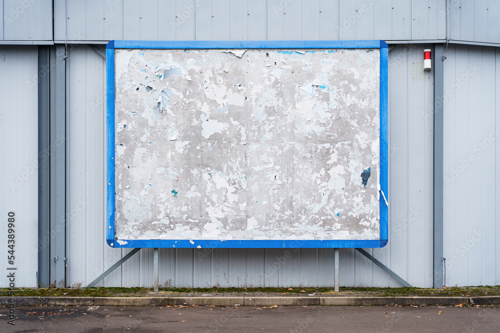 Vintage Billboard with Torn Poster, Paper, Ads, Stickers Wide ...