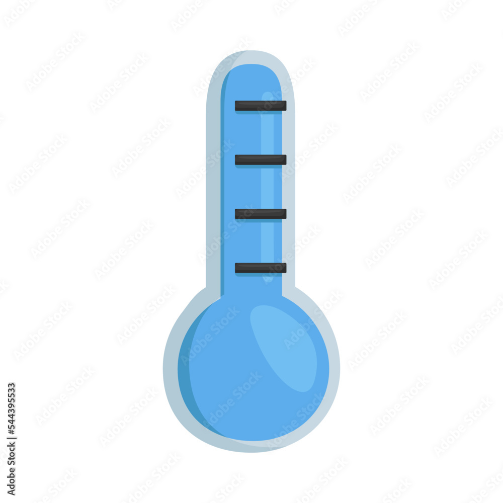 Cold Thermometer Sign Emoji Icon Illustration. Measurement Vector ...