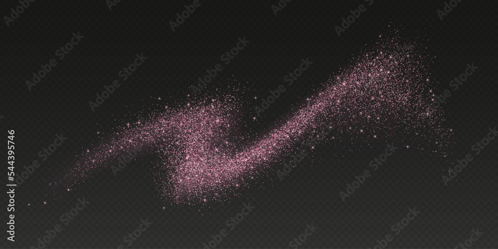 Pink glitter splash, shiny star dust explosion, shimmer spray effect ...