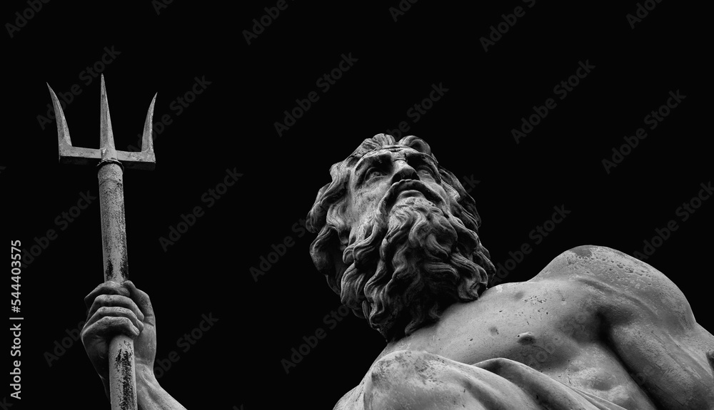 The mighty god of water, sea and oceans Neptune (Poseidon, Triton ...