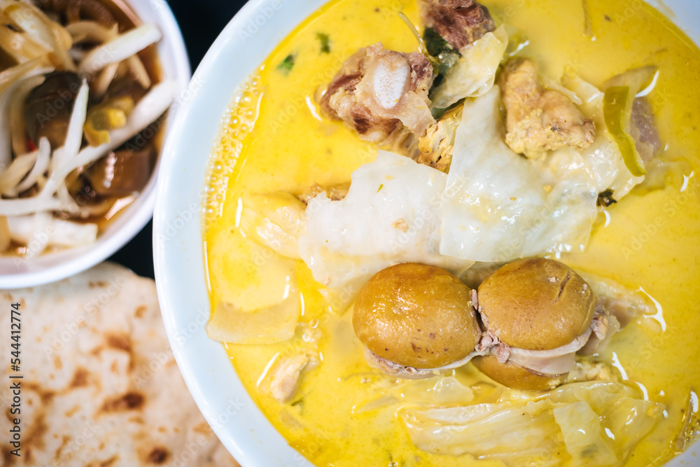 Foto de Bull Criadilla Soup. Bull testicles soup. Traditional dish from ...