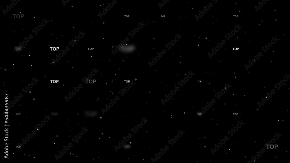 Template animation of evenly spaced top symbols of different sizes and ...