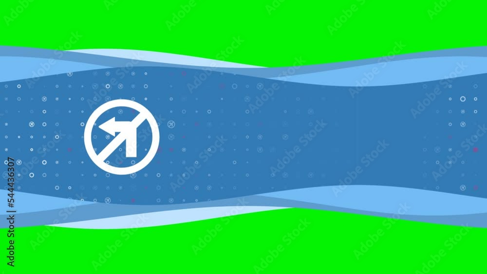 Video Stock Animation of blue banner waves movement with white no left ...