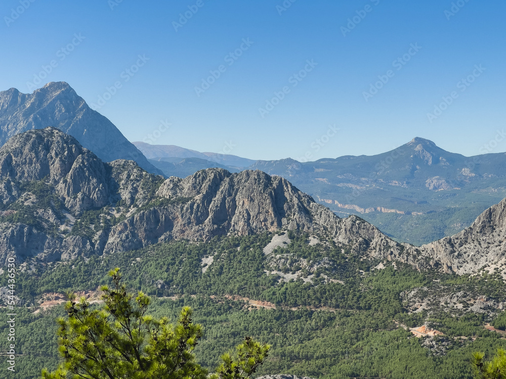 Mountains near Antalya in Turkey. Beautiful natural panorama. Rocky ...