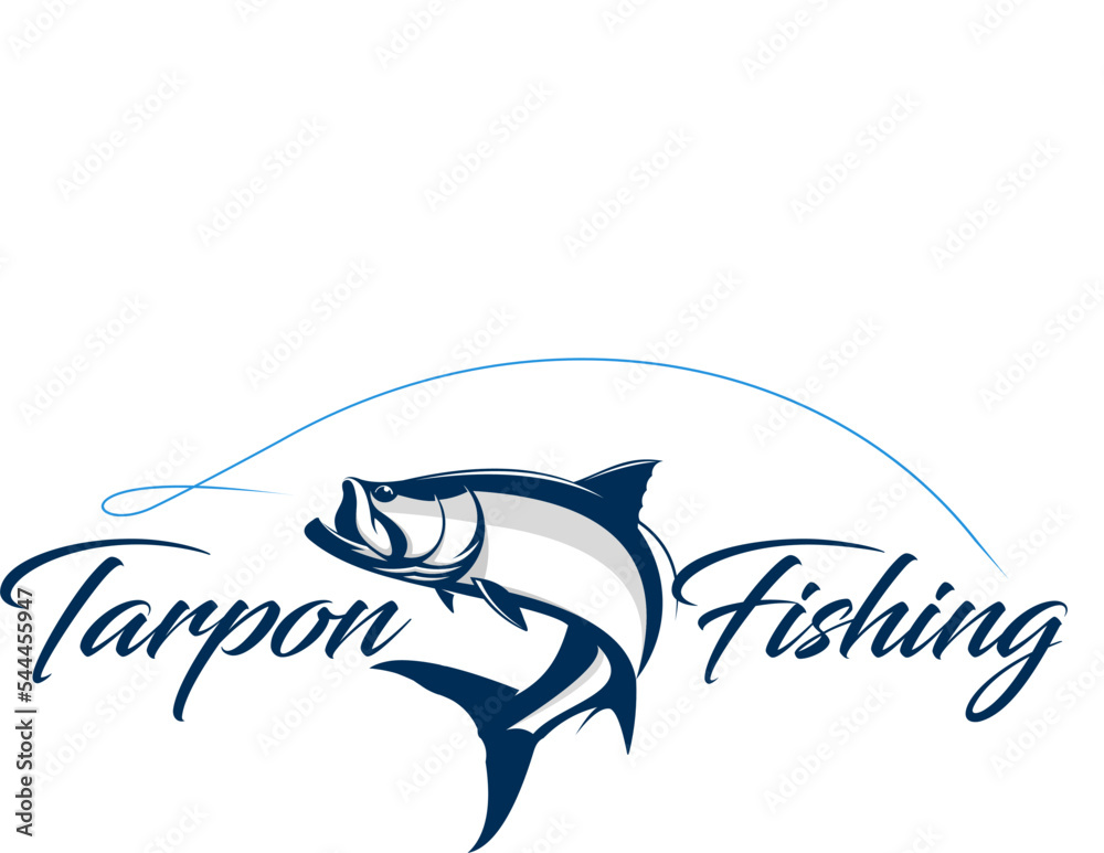 Tarpon Jumping Clipart