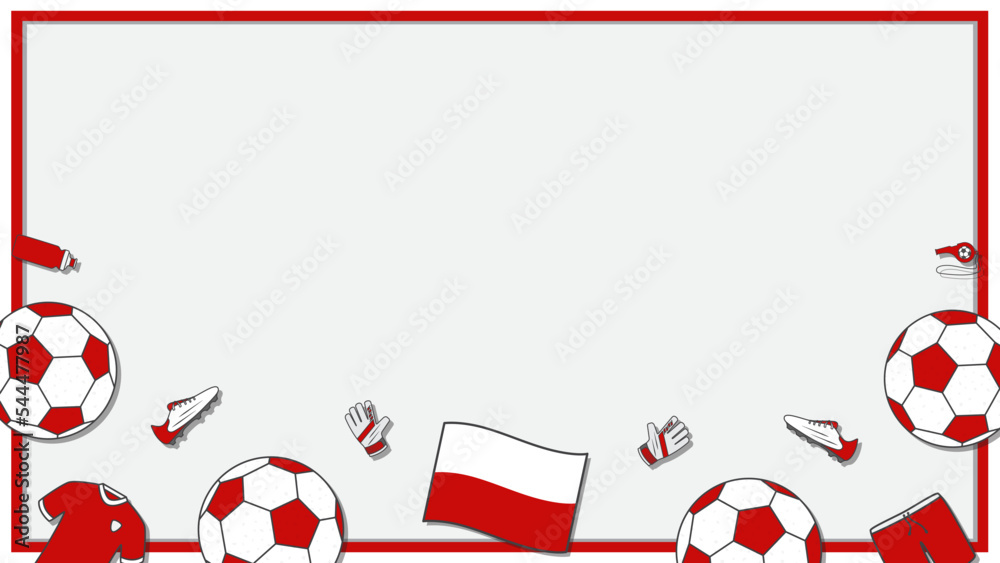 Football Background Design Template. Football Cartoon Vector ...
