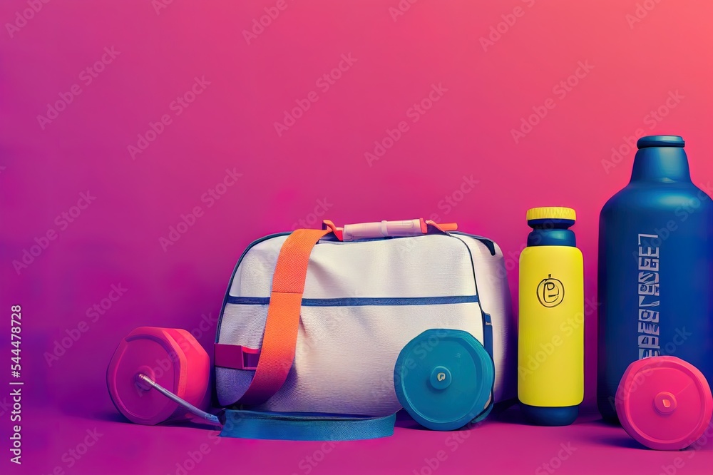 Sport equipment background for healthy lifestyle packaging presentation ...