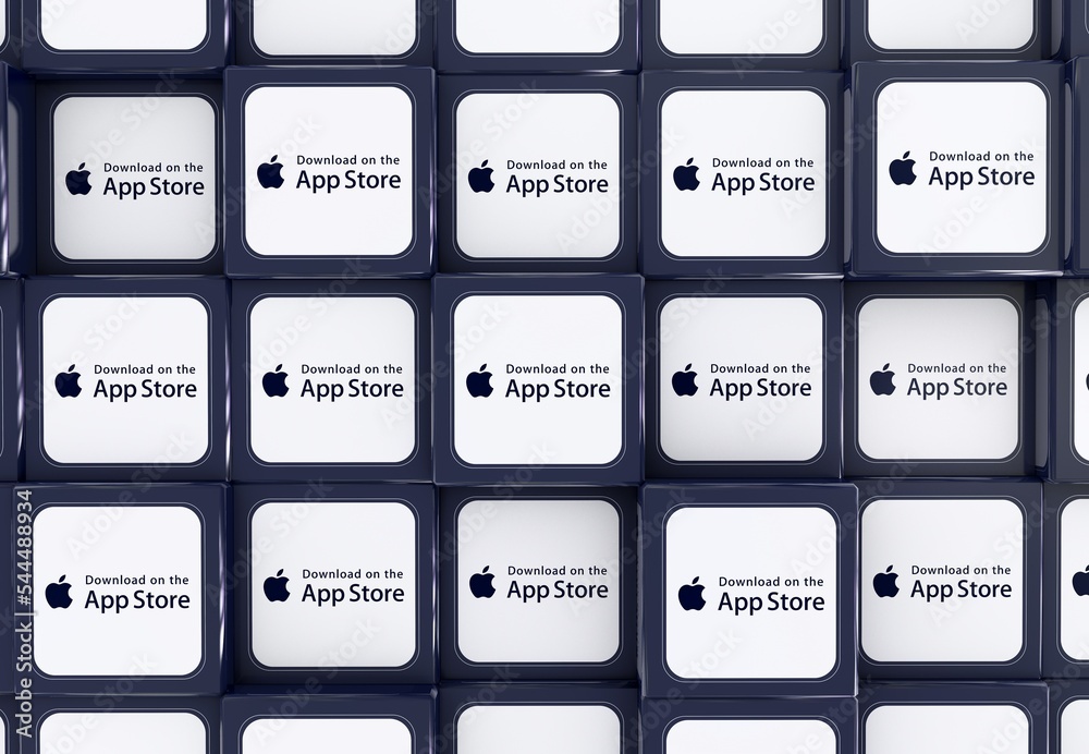 apple play store, social media background Stock Photo | Adobe Stock