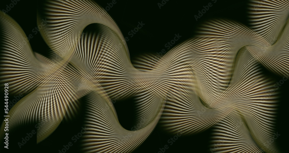 Ondas de capim em arte digital para quadros decorativos e fundo vetor ...