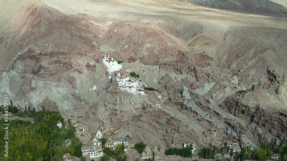 Untitled Projectaerial view of Basgo Village and Basgo Monastery, also ...