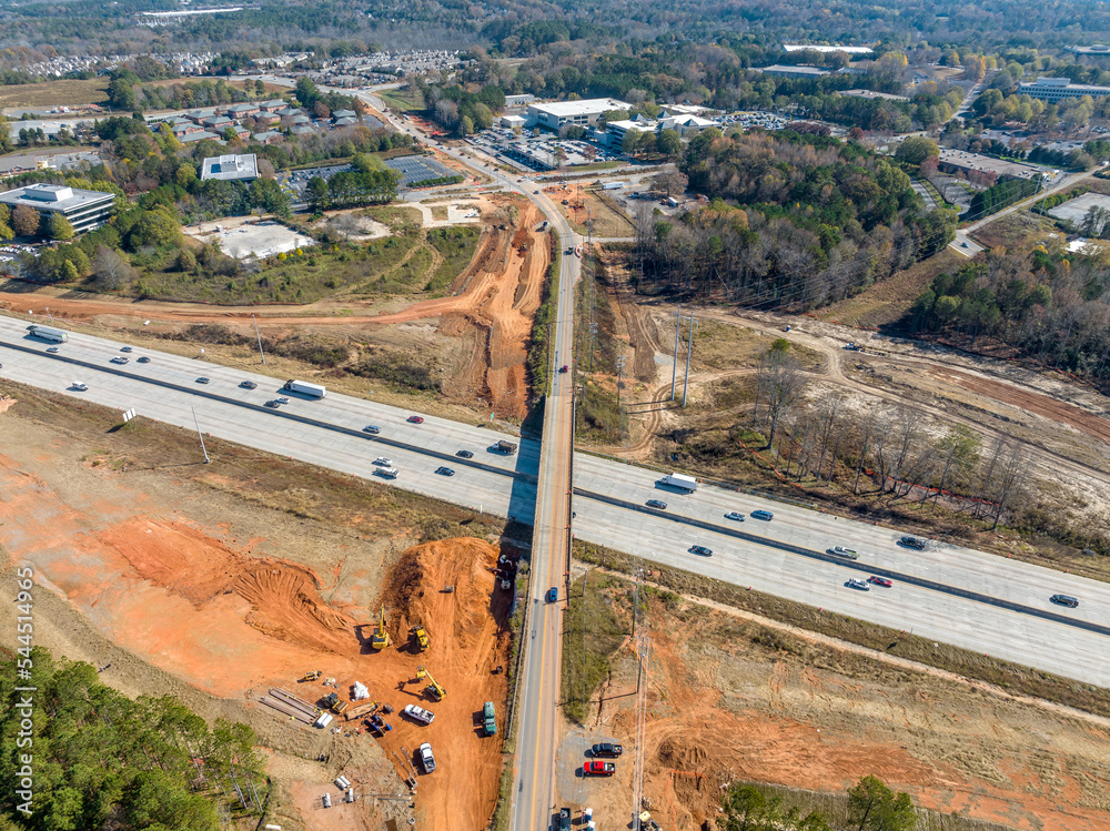 Extension of Highway 400 on Atlanta Metro Area Stock Photo | Adobe Stock