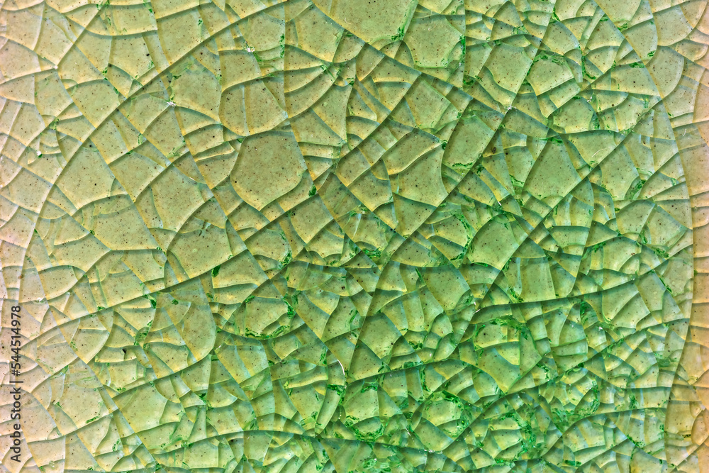 Close up to background and texture of stretch marks cracked on emerald ...