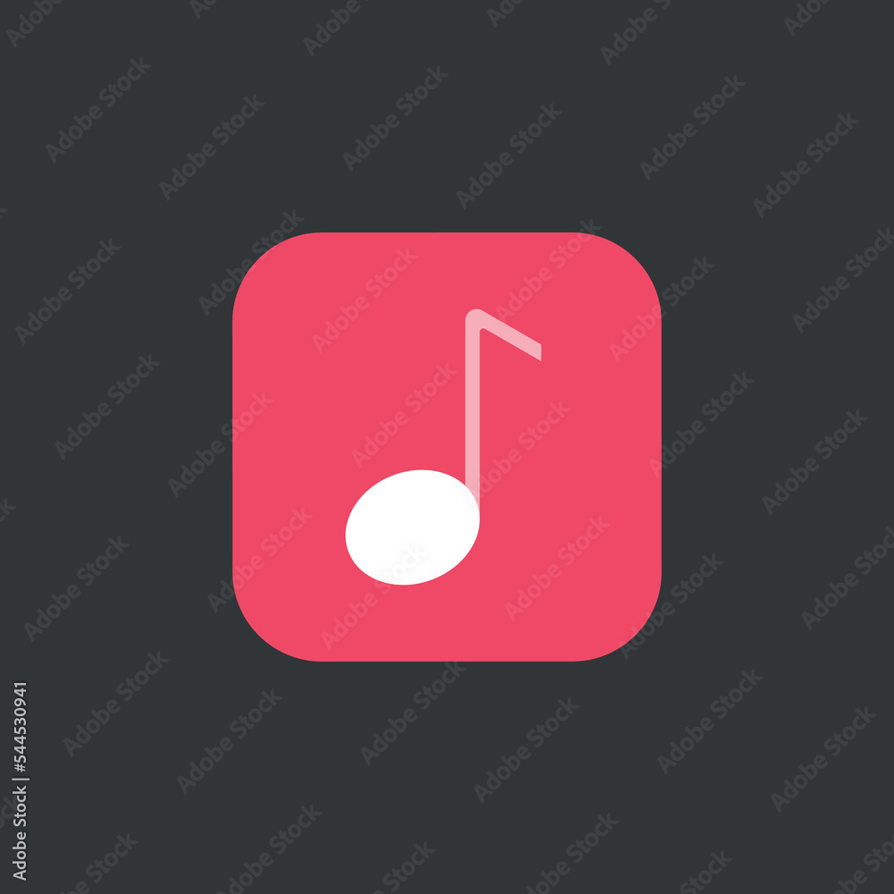 music player icon for web user interface and mobile design Stock Vector ...