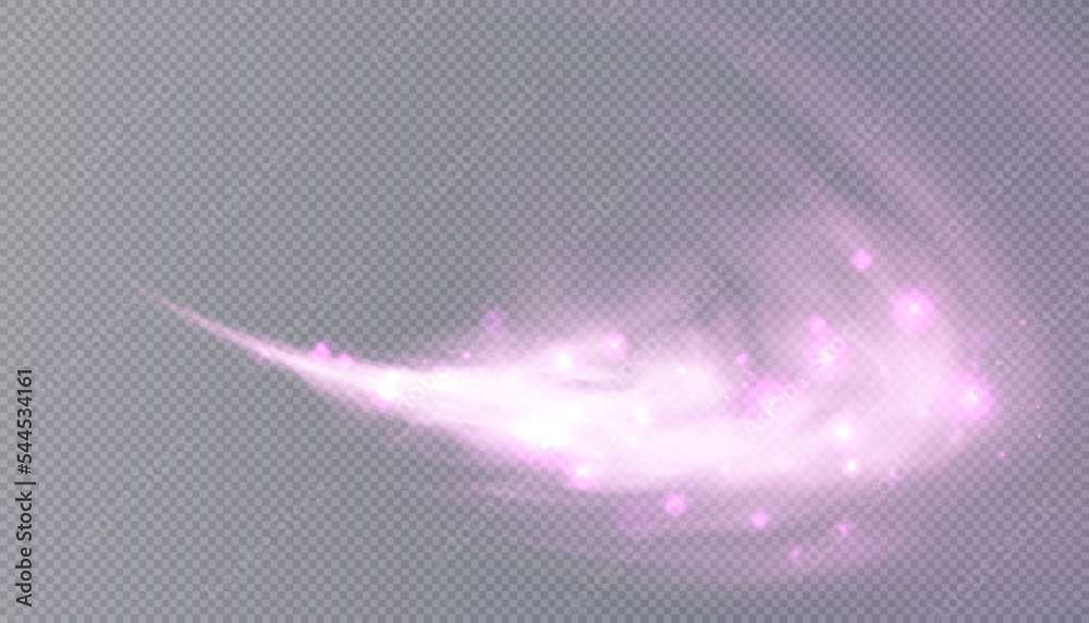 Transparent smoke with shimmering magical dust. Steam effect special ...